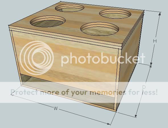 Need help with box design. 4 12s - Subwoofers / Enclosures - SMD Forum