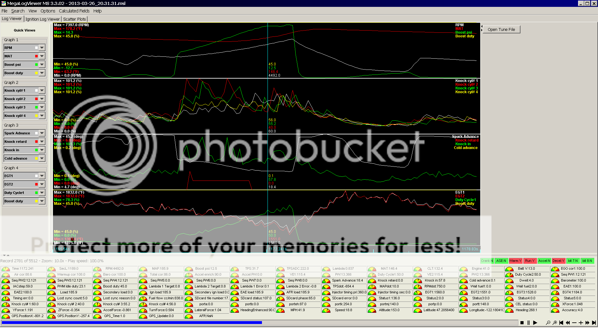 Dialing in the Internal Knock Module... Nissan Ka24de - Megasquirt ...
